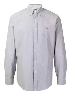Polo Ralph Lauren Embroidered-motif Long-sleeve Shirt - Grey