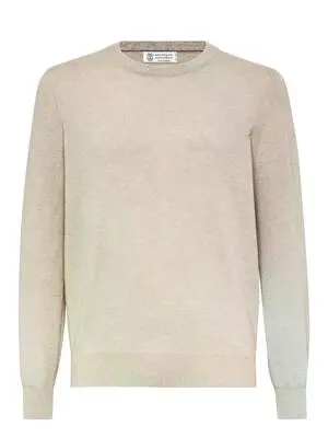 Brunello Cucinelli Cashmere Crew Neck Sweater - Neutrals