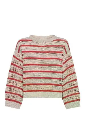 Brunello Cucinelli Dazzling Net Sweater - Neutrals