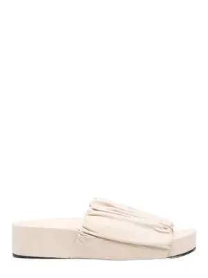 JIL SANDER Leather Platform Sandals - Neutrals
