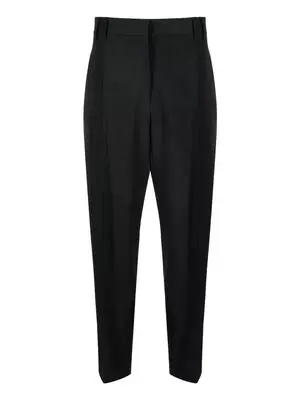 Brunello Cucinelli Cropped Wool-blend Trousers - Black
