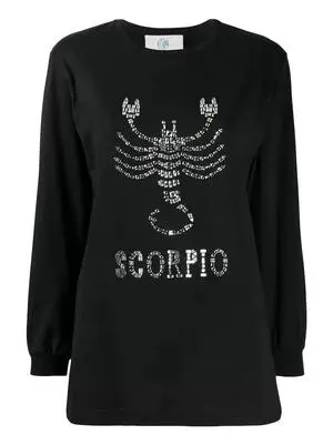 Alberta Ferretti Leo Crystal-embellished Jumper - Black