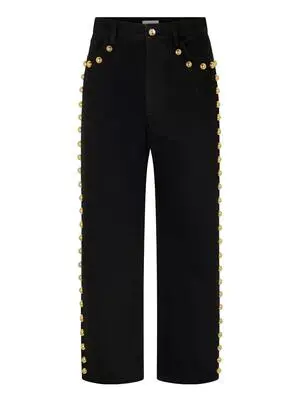 Rabanne Wide-leg Jeans - Black