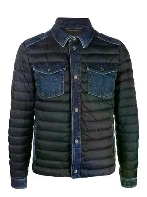 MOORER Crespi Padded Shirt Jacket - Blue
