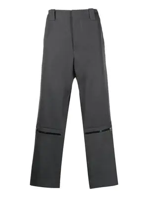OAMC Zip-detail Straight-leg Trousers - Grey
