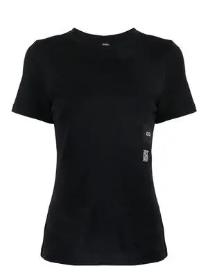 Goen.j Logo-Print Cotton T-Shirt Black