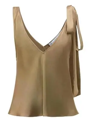 JW Anderson Sleeveless Silk Top - Brown