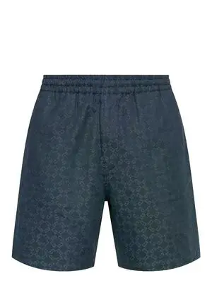 Givenchy Monogram-pattern Deck Shorts - Blue