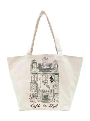 Karl Lagerfeld Reversible Canvas Tote Bag - Neutrals