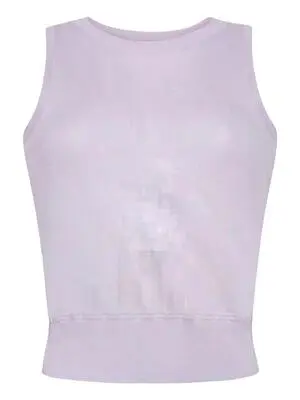 Adam Lippes Fine-Knit Shell Top Purple