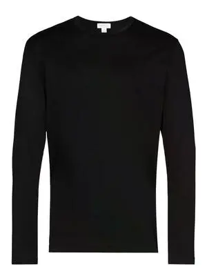 Sunspel Long Sleeve T-shirt Black