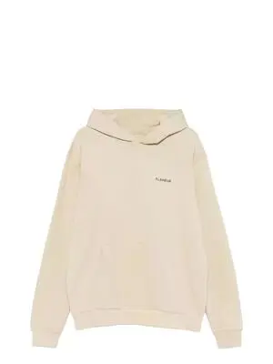 FLANEUR Rubberised-logo Hoodie - Neutrals