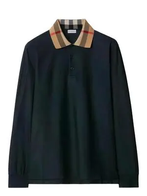 Burberry Cotton Polo Shirt - Blue