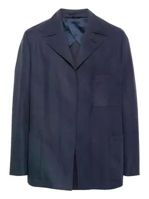 Fendi Single-breasted Wool Blazer - Blue