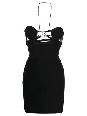 NENSI DOJAKA Strappy Cut-Out Mini Dress