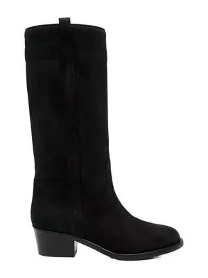 FAY 45mm Suede Boots - Black