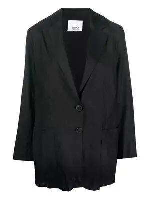 Erika Cavallini Oversized Single-breasted Blazer - Black