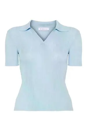 MANUEL RITZ Ribbed T-Shirt Blue