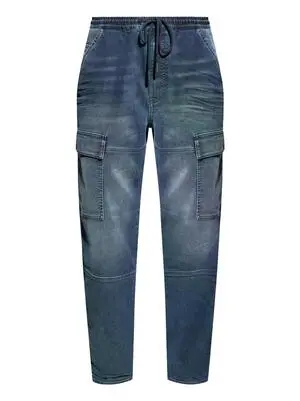 DIESEL® D-krooley Drawstring Cargo Jeans - Blue