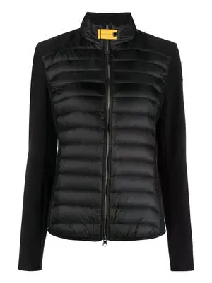 PARAJUMPERS Logo-patch Zip-up Padded Jacket - Black