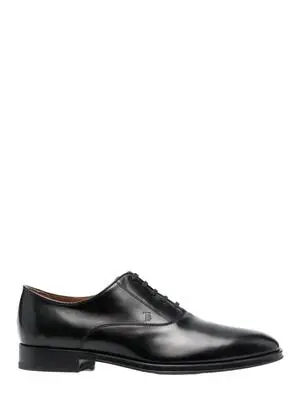 TOD'S Francesina Leather Oxford Shoes - Black