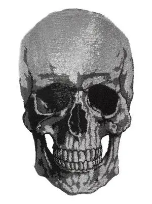 Philipp Plein Crystals Skull Cotton T-shirt - White