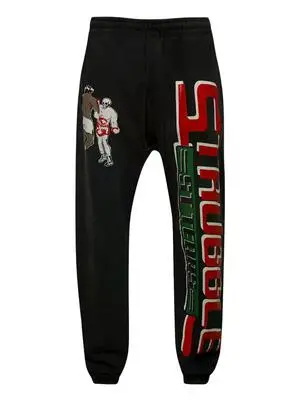 SAINT MXXXXXX Logo-print Cotton Track Pants - Black