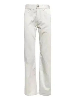 AMI Paris Logo-patch Straight Trousers - White