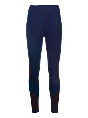 Y3 Seamless Colorblock-knit Tights - Black