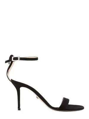 Mach & Mach 90mm Suede Sandals - Black