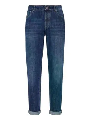 Brunello Cucinelli Mid-rise Tapered Jeans - Blue