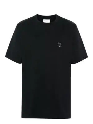 Maison Kitsuné Fox-patch Cotton T-shirt - Black