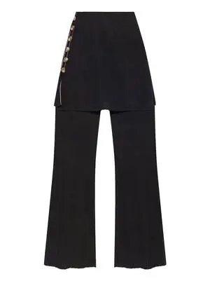 BY MALENE BIRGER Bolone Skirted Wide-leg Trousers - Black