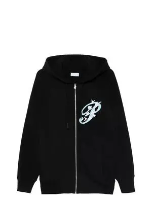 3.PARADIS Embroidered-logo Zip-up Hoodie - Black