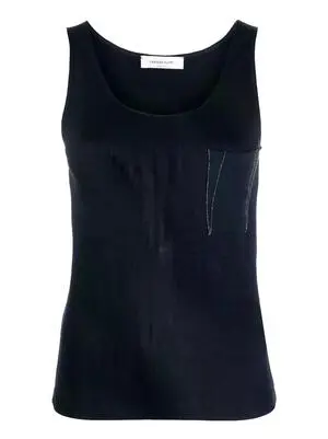 Fabiana Filippi Sleeveless Top With Pocket - Blue