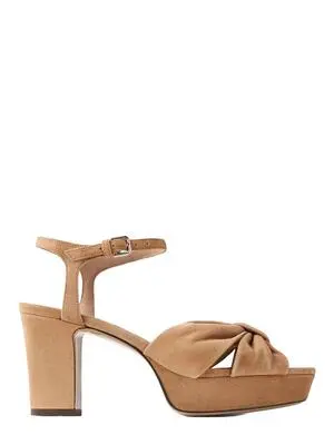 JIMMY CHOO 80mm Heloise Sandals - Brown