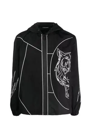 PLEIN SPORT Tiger Court Edition Windbreaker Jacket - Black