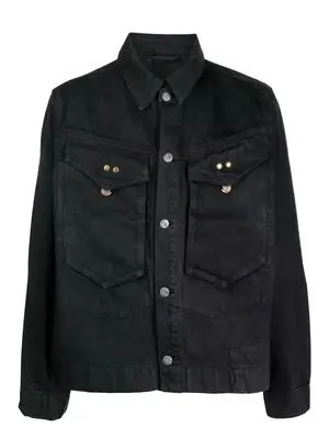 OBJECTS IV LIFE Cotton Button-Up Jacket Grey