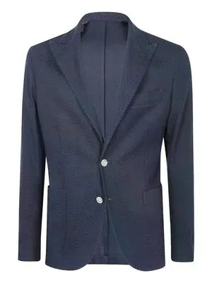BARBA NAPOLI Single-breasted Blazer - Blue