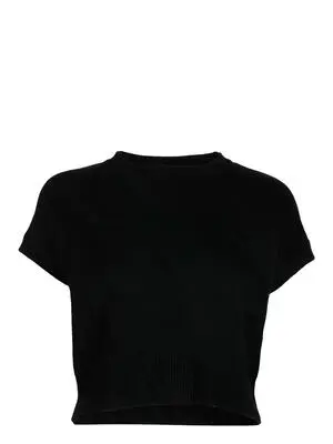 TEDDY CASHMERE Genova Sleeveless Cropped Cashmere Jumper - Black