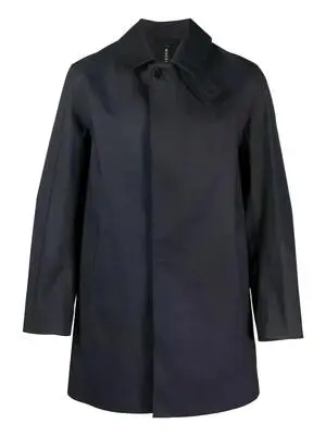 Mackintosh Single-breasted Cotton Coat - Blue