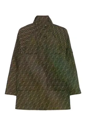 Fendi Ff Canvas Short Coat - Brown