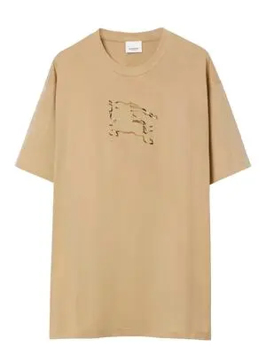 Burberry Equestrian Knight-motif Cotton T-shirt - Neutrals