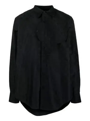 GMBH Hammer-jacquard Button-up Shirt - Black
