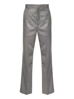 Acne Studios Pressed-crease Mélange Straight-leg Trousers - Grey
