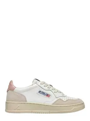 AUTRY Medalist Leather-suede Lace-up Sneakers - White