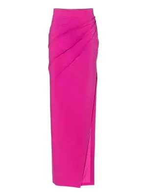 GENNY Crystal-embellished Pleated Midi Skirt - Pink