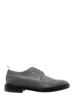 Thom Browne Almond-toe Leather Brogues - Grey