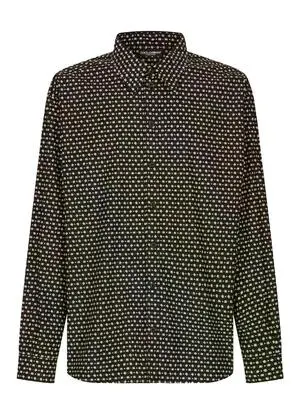 Dolce & Gabbana Dg Logo-print Cotton Shirt - Black