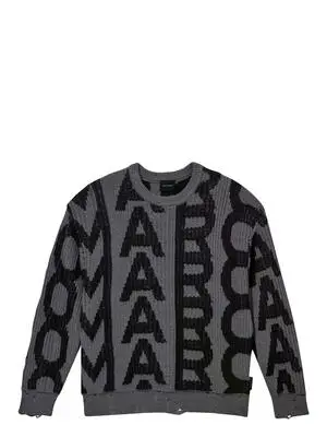 Marc Jacobs The Monogram Distressed Jumper - Grey